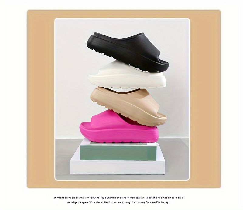 Solid Color Eva Minimalist Slides Lightweight Soft Sole - Temu Denmark