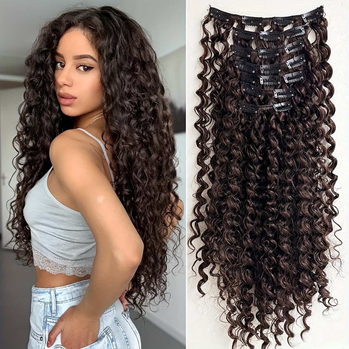 hair extension sold on Temu United States