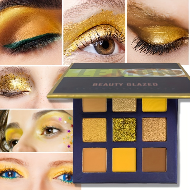 Gold shimmer eyeshadow palette store