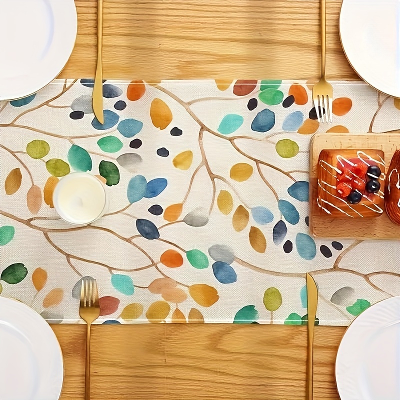 Farmhouse Style Autumn Abstract Table Runner Perfect - Temu