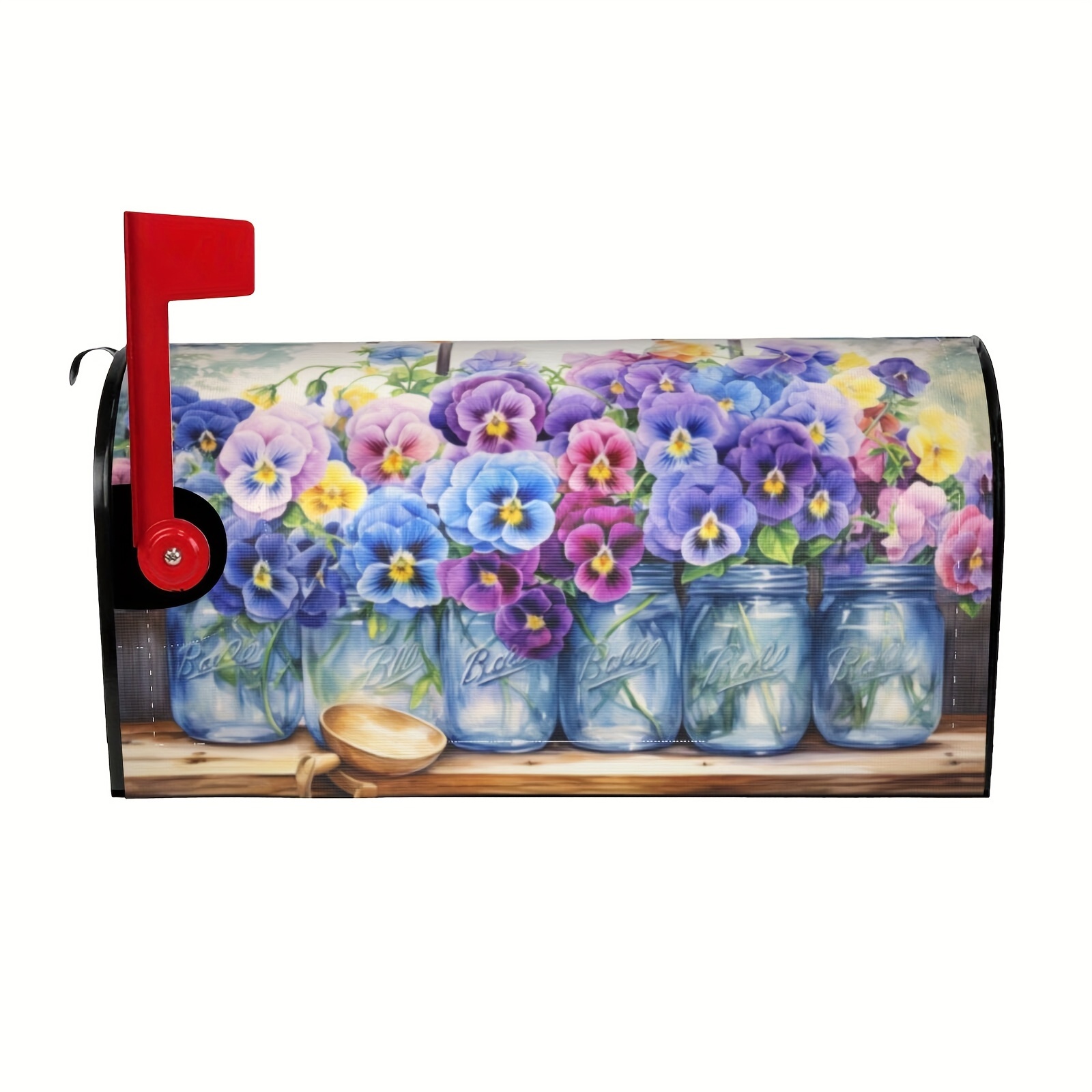 Spring Floral Magnetic Mailbox Cover Post Box Decor - Temu Canada