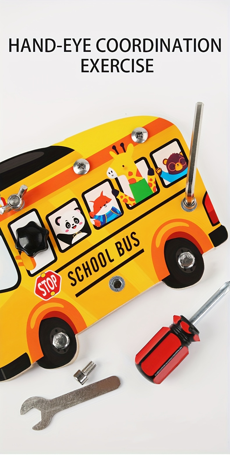 Wooden Educational Fire Truck Toy Parent child Montessori - Temu Qatar