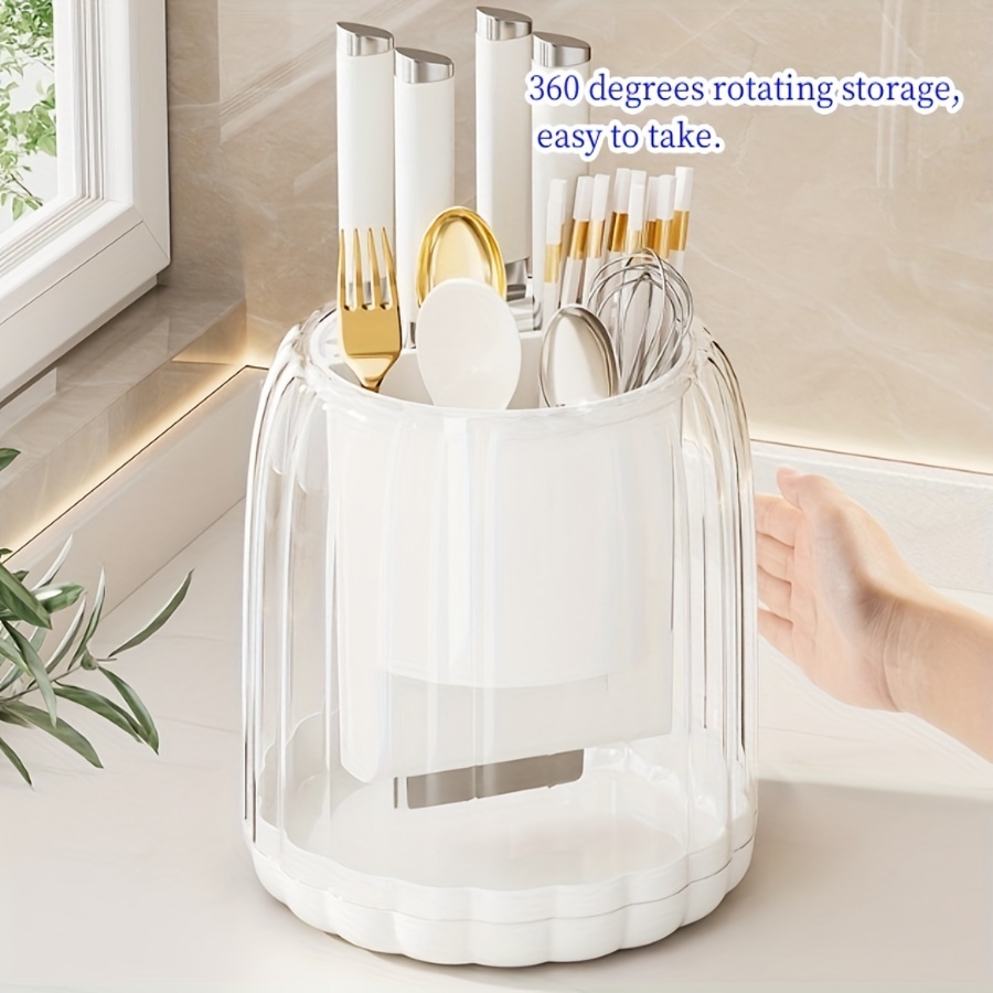 360 degree Rotating Kitchen Utensil Holder Caddy Premium Pet - Temu