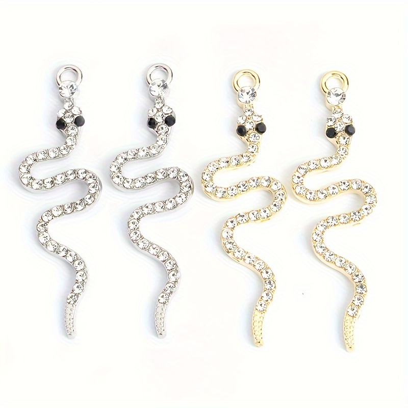 Rhinestones Inlaid Snake Shape Charms Punk Style Necklace - Temu Ireland