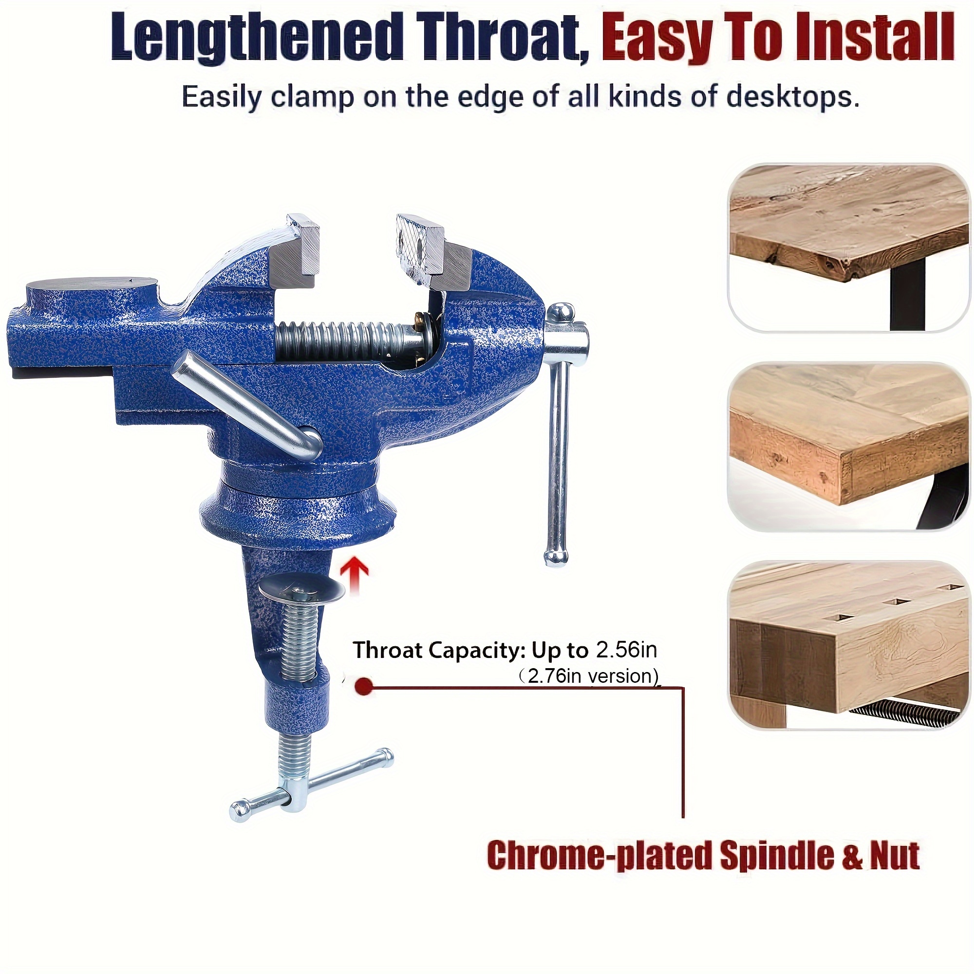 Table Vise Bench Vice Tools Set: 360° Swivel Base Universal - Temu