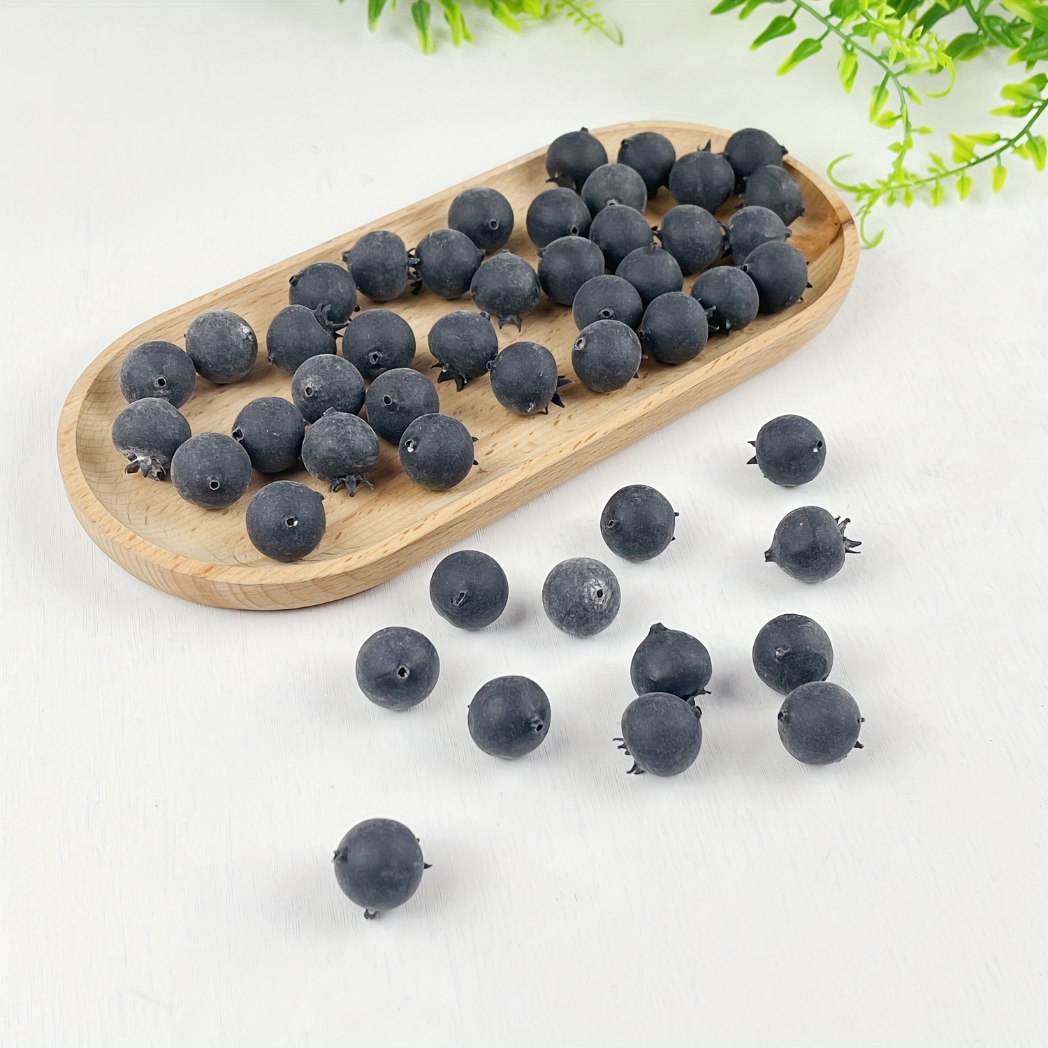 Fake Blueberries EOPER 100 Pieces Artificial Blueberries, Lifelike ...