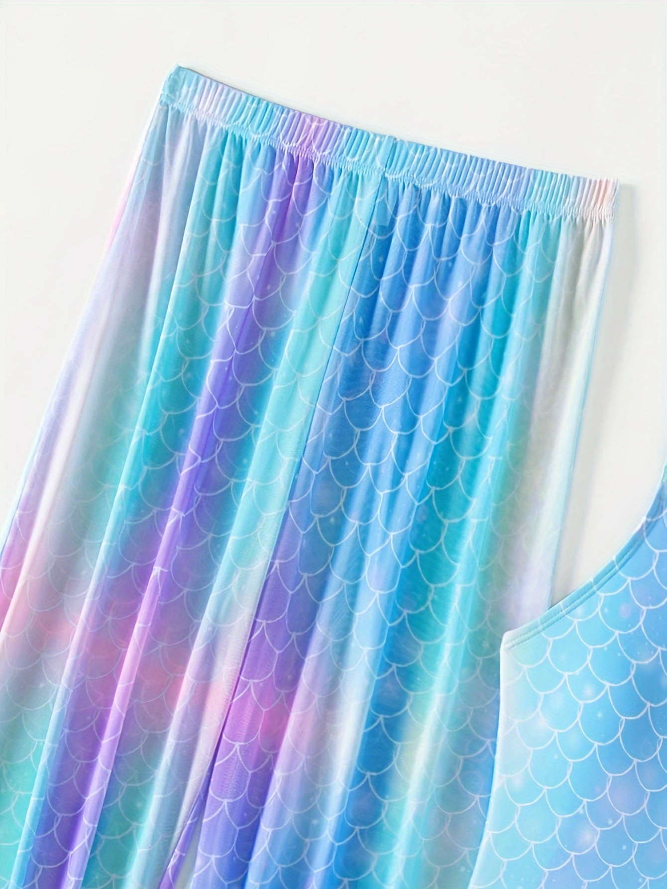 Tween Girls Stretchy Swimwear Set Scales - Temu