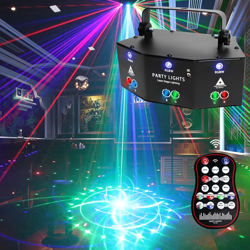 9 eye Stage Light Dj Mini Laser Lighting Lamp Dmx Laser Projector Rgb Strobe Led Disco Light Suitable for Party Live Show Christmas Clu