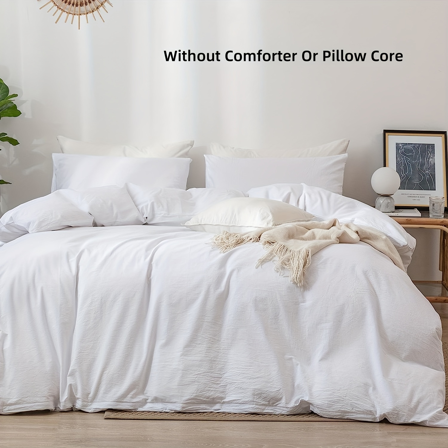 Solid white comforter queen store