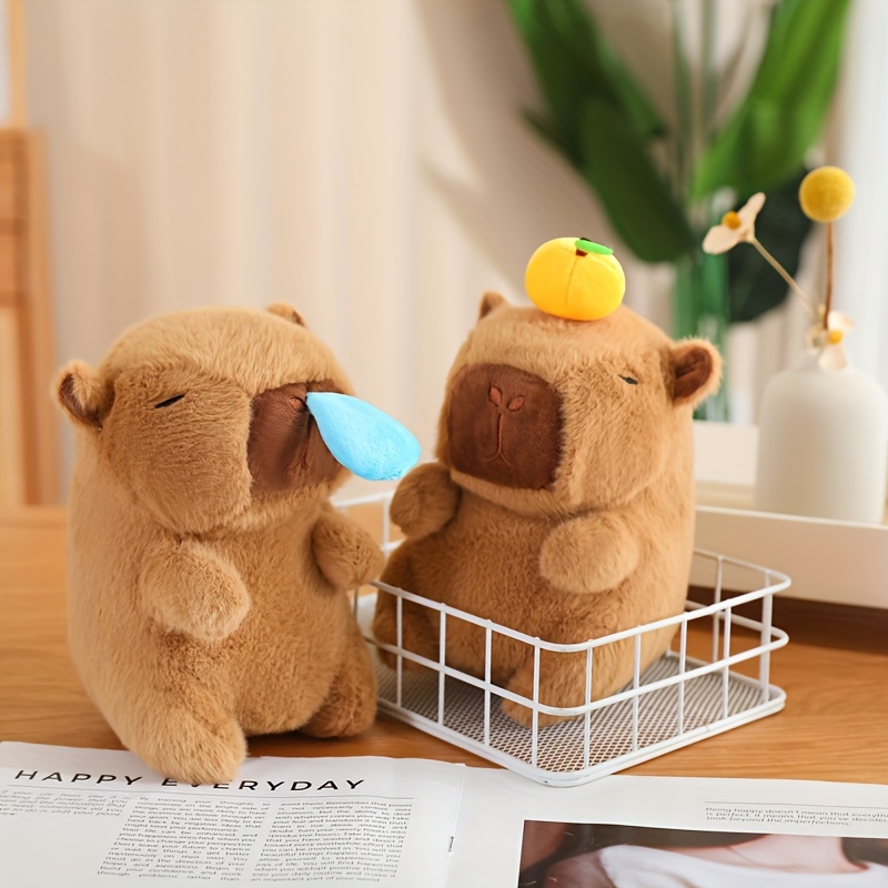 cute capybara plush doll soft stuffed plush capybara kawaii - Temu