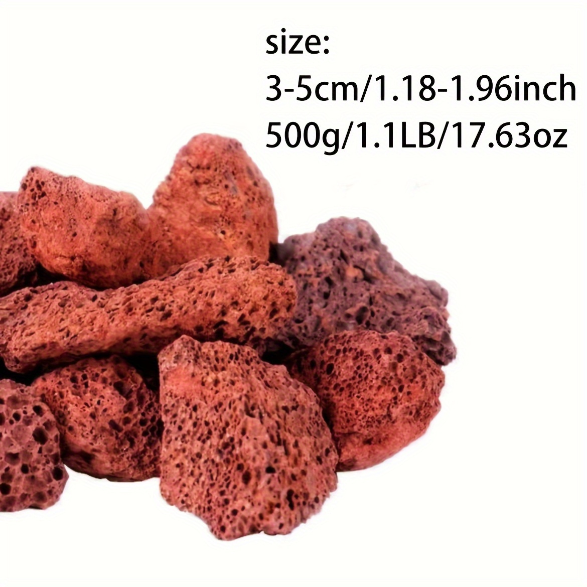 Stone Decorative Marbles Natural Red Volcanic Lava Rocks - Temu