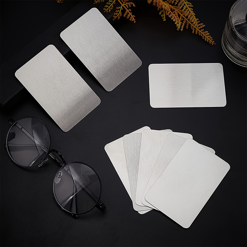 metal business card blanks sold on Temu United States