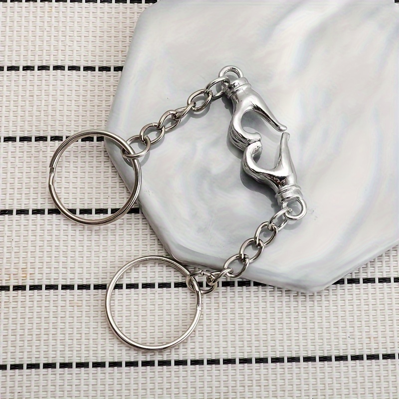 2pcs Pair Trend Funny Magnetic Couple Keychain For Men Creative Love ...
