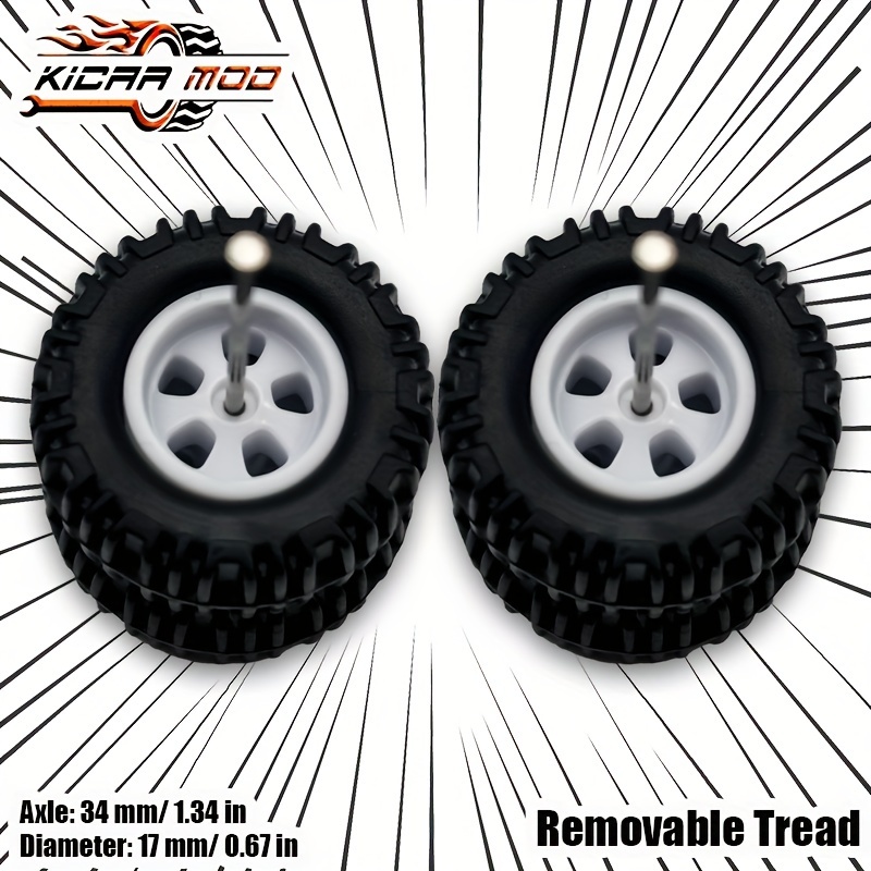 1 Scale Static Model Car Toy Dirt Bike Modified Wheels By Package Each ...