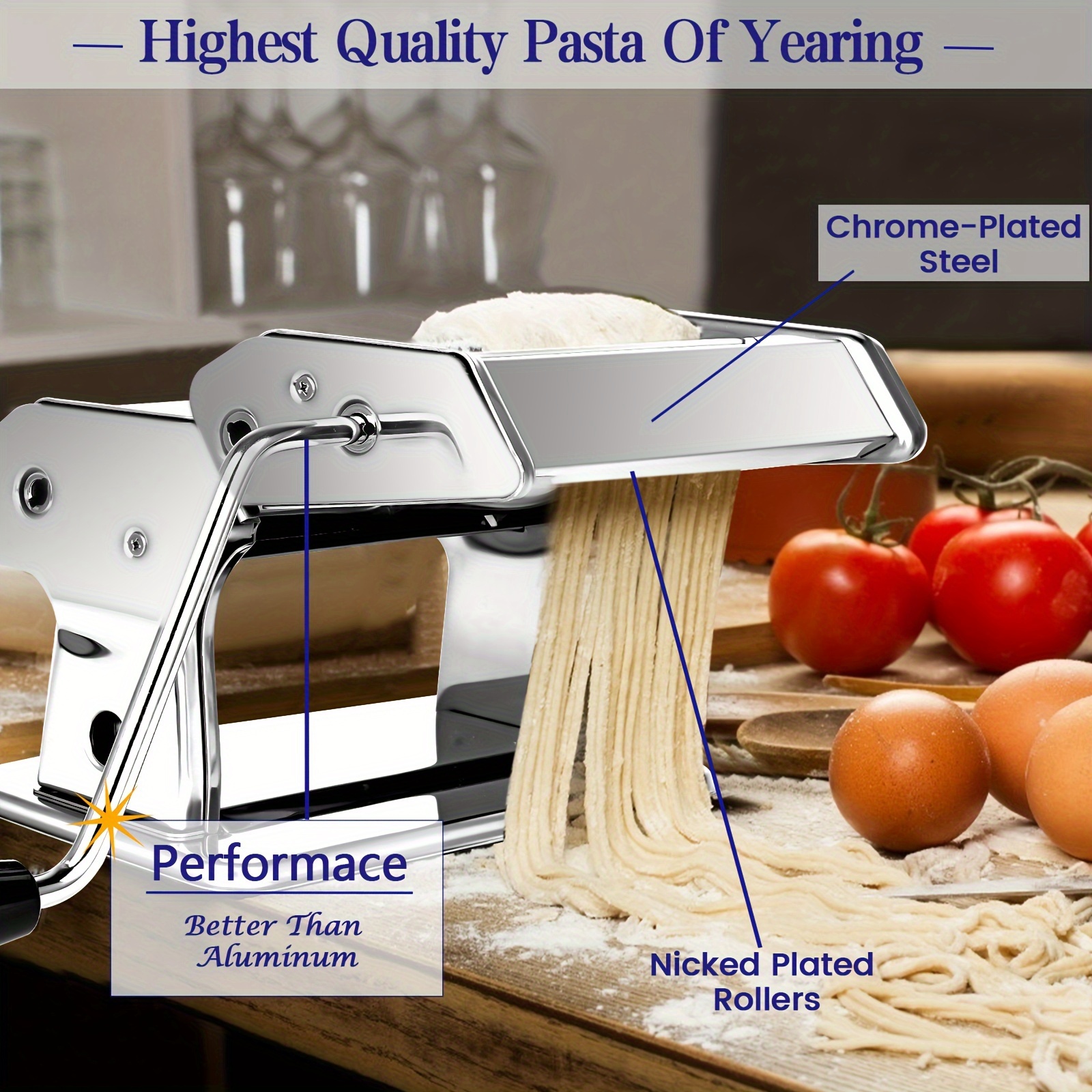Pasta Maker Machine Heavy Duty Steel Construction 150 Roller - Temu