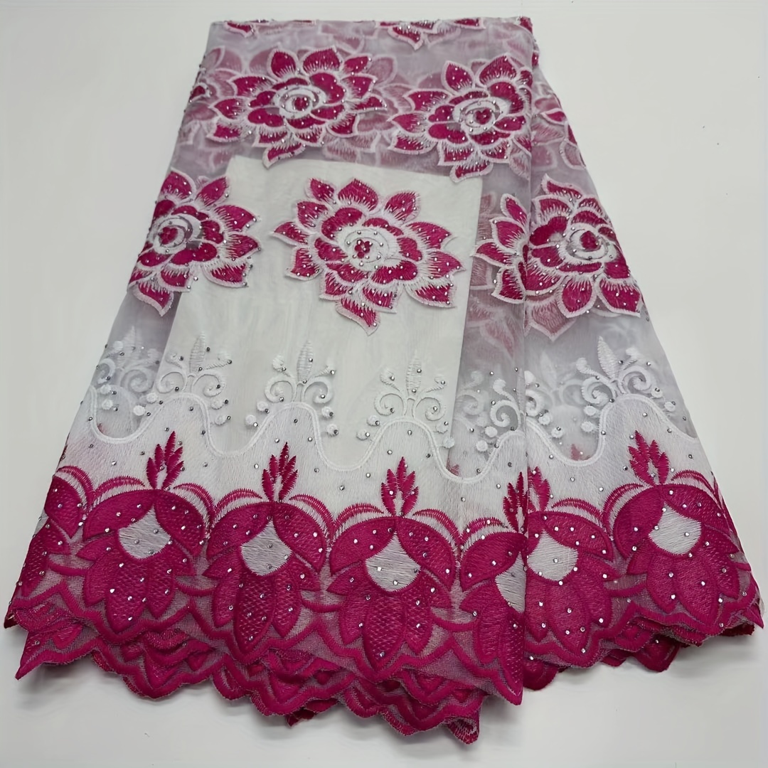 African Tulle Lace Fabric High Quality Embroidery Elegant - Temu Canada