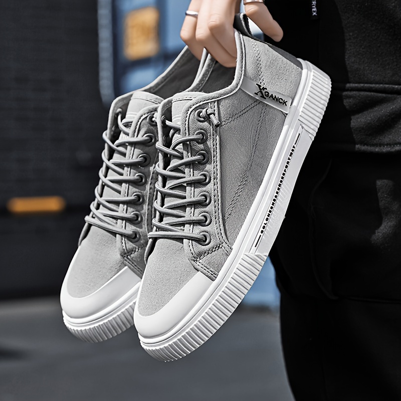 Mens Trendy Street Style Solid Skate Shoes Comfy Non Slip Soft Sole ...