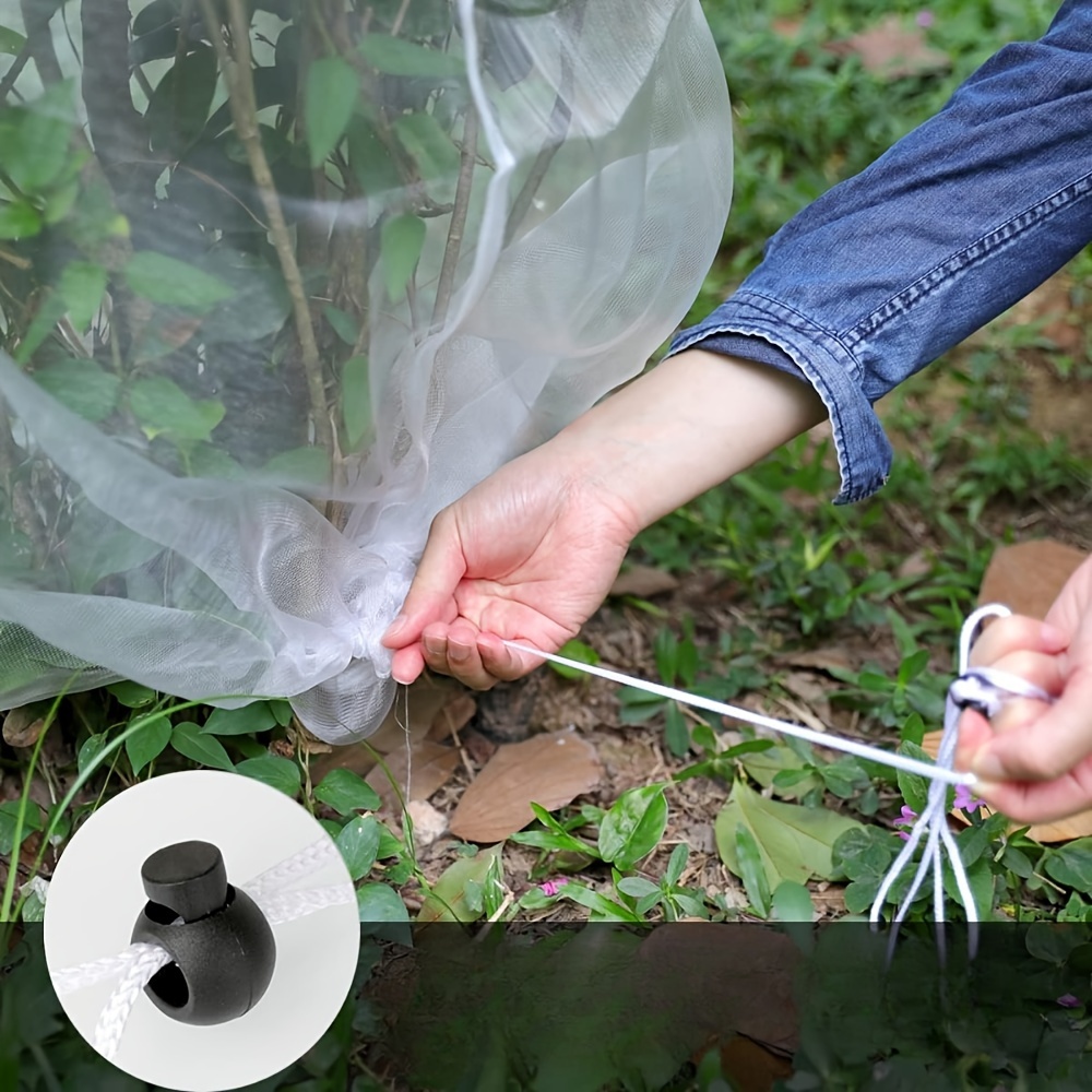 2 Pcs Plant Protection Netting With Drawstring - Insect And Bird ...