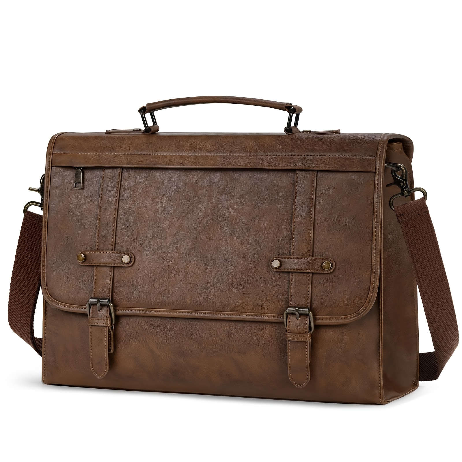 mens satchel bag sold on Temu United States