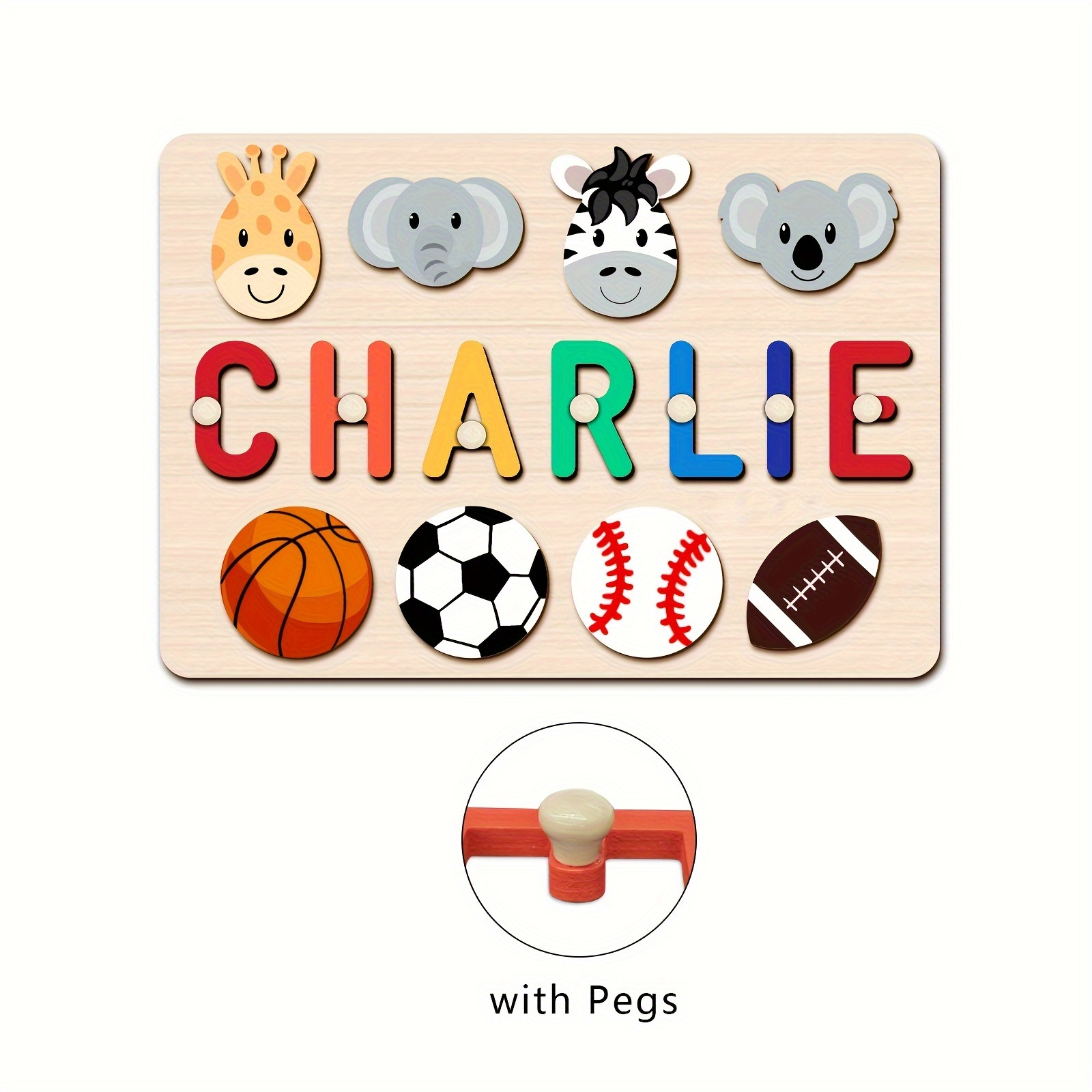 Personalized Name Puzzle Custom Rainbow Color Name Puzzle 8 - Temu ...