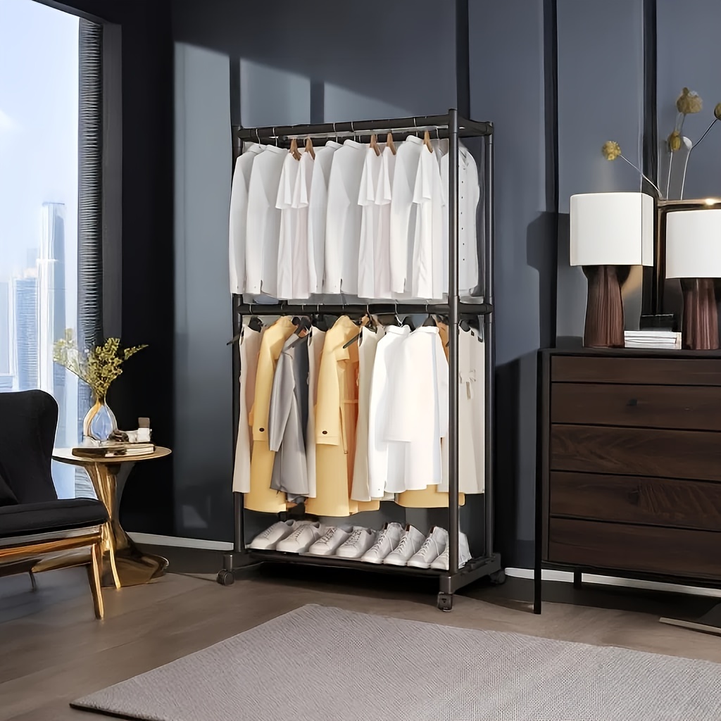 Integrated Storage Rack Movable Clothes Drying Rack Floor - Temu United ...