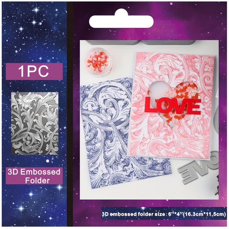 3d Embossed Folder Diy Supplies Textures Pattern - Temu