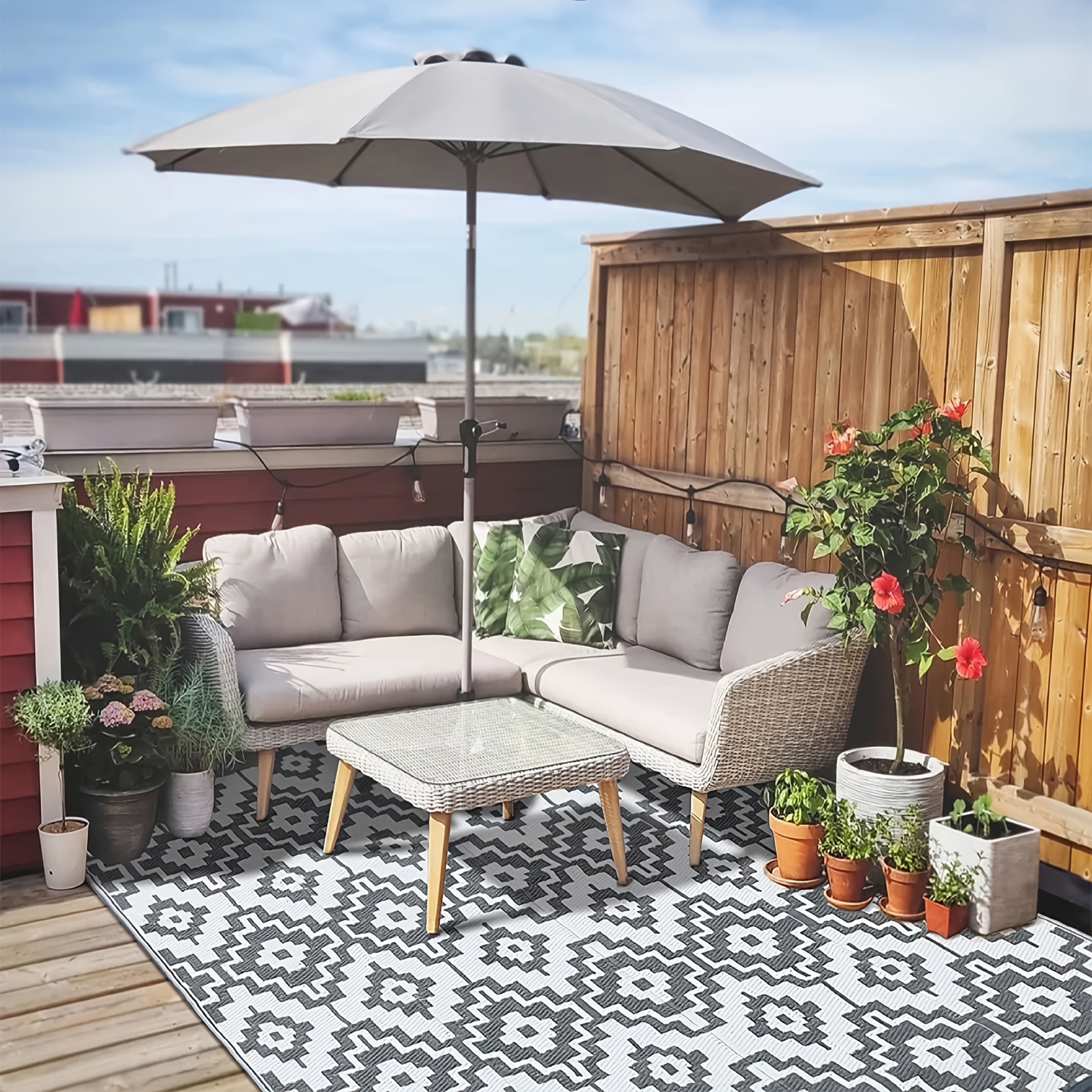 waterproof outdoor rug 8x10 sold on Temu United States