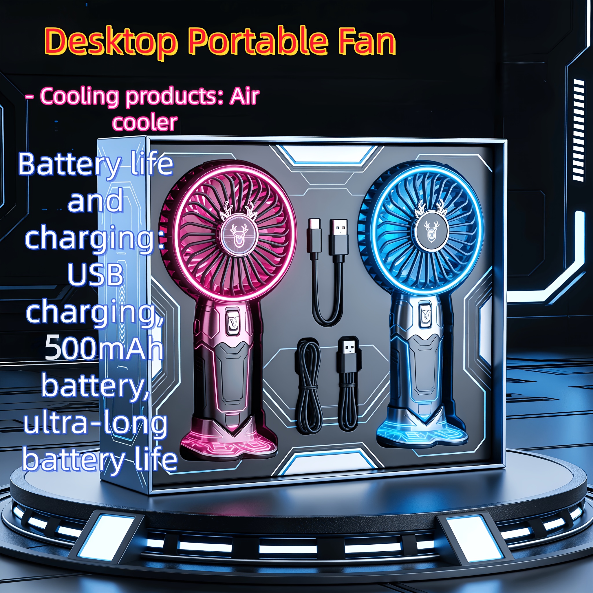 portable neck fans sold on Temu United States