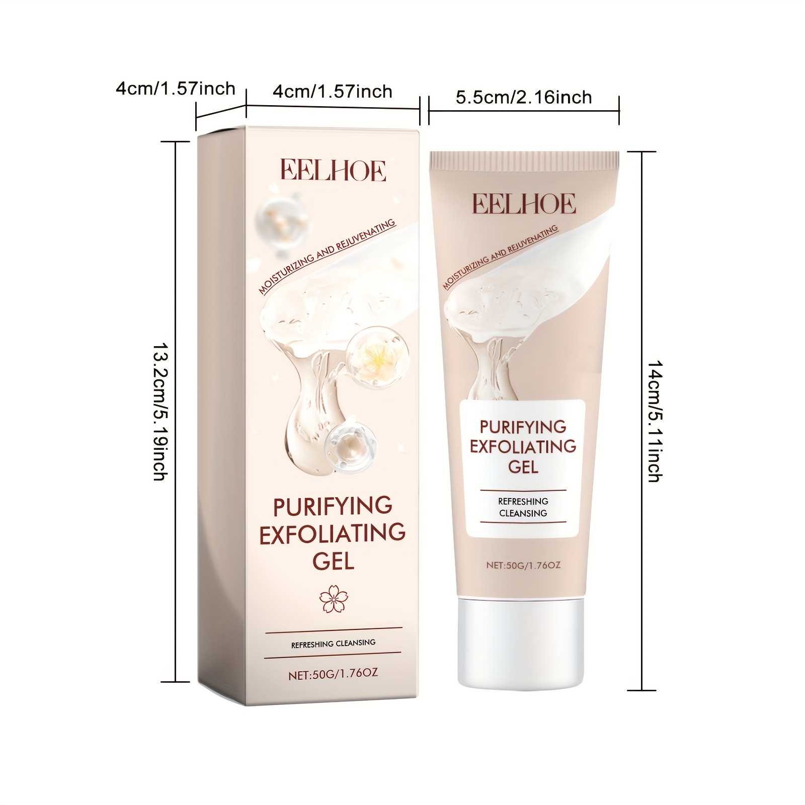 Eelhoe 50g 1 76oz Purifying Exfoliating Gel Unisex Adult Facial Scrub