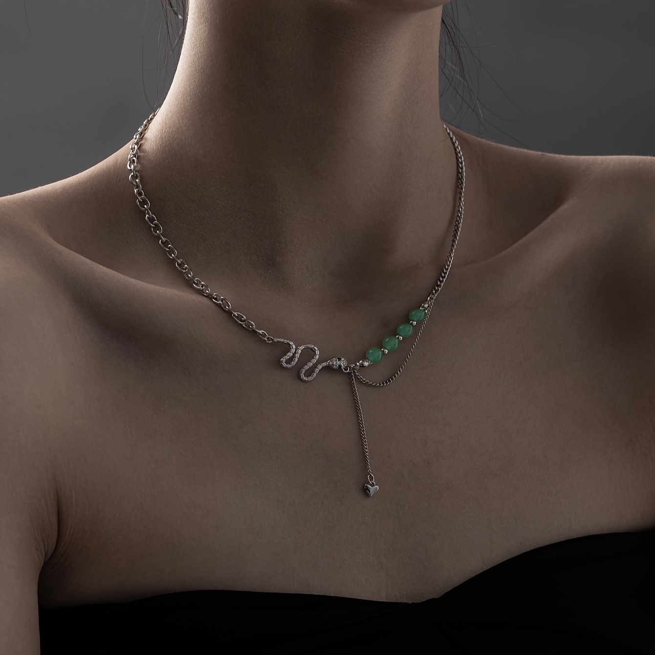 Valentine's Day Gift Gothic Snake Inlaid Zircon Element Love - Temu ...