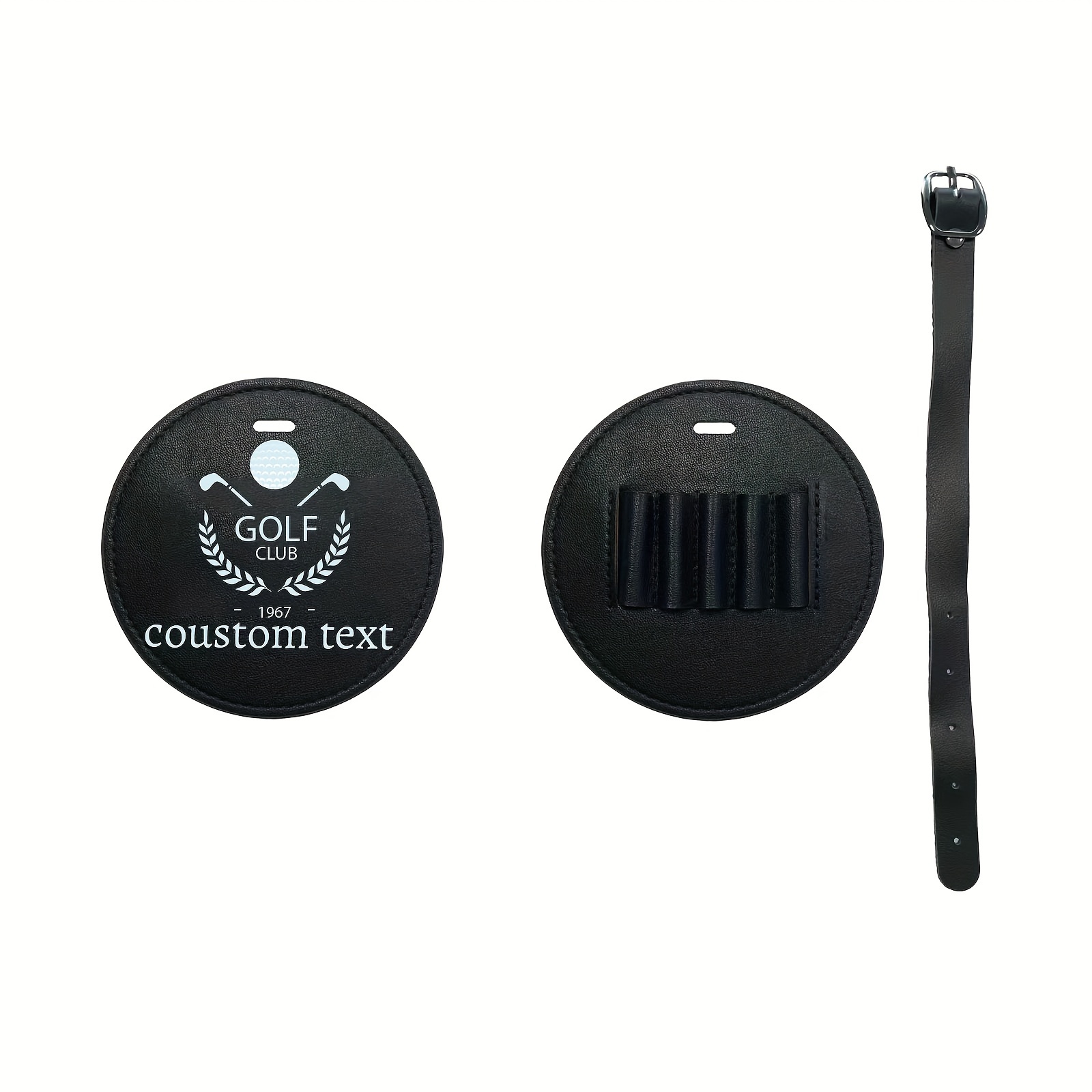 Golf Tee Bag Personalized Customize Message Pu Leather Golf - Temu ...
