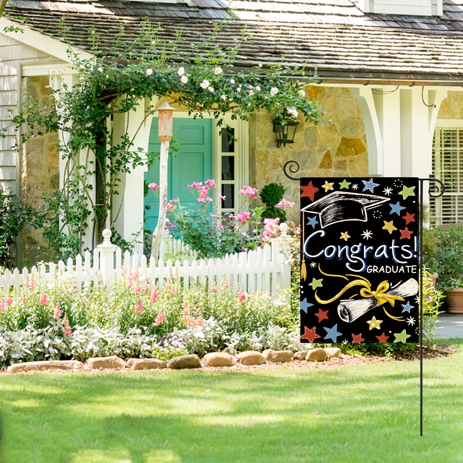 Congrats Graduates Graduation Garden Flag Double Sided - Temu Australia