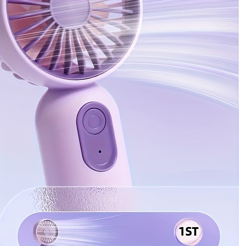 Compact Handheld Usb Rechargeable Fan 3 Adjustable Speeds - Temu