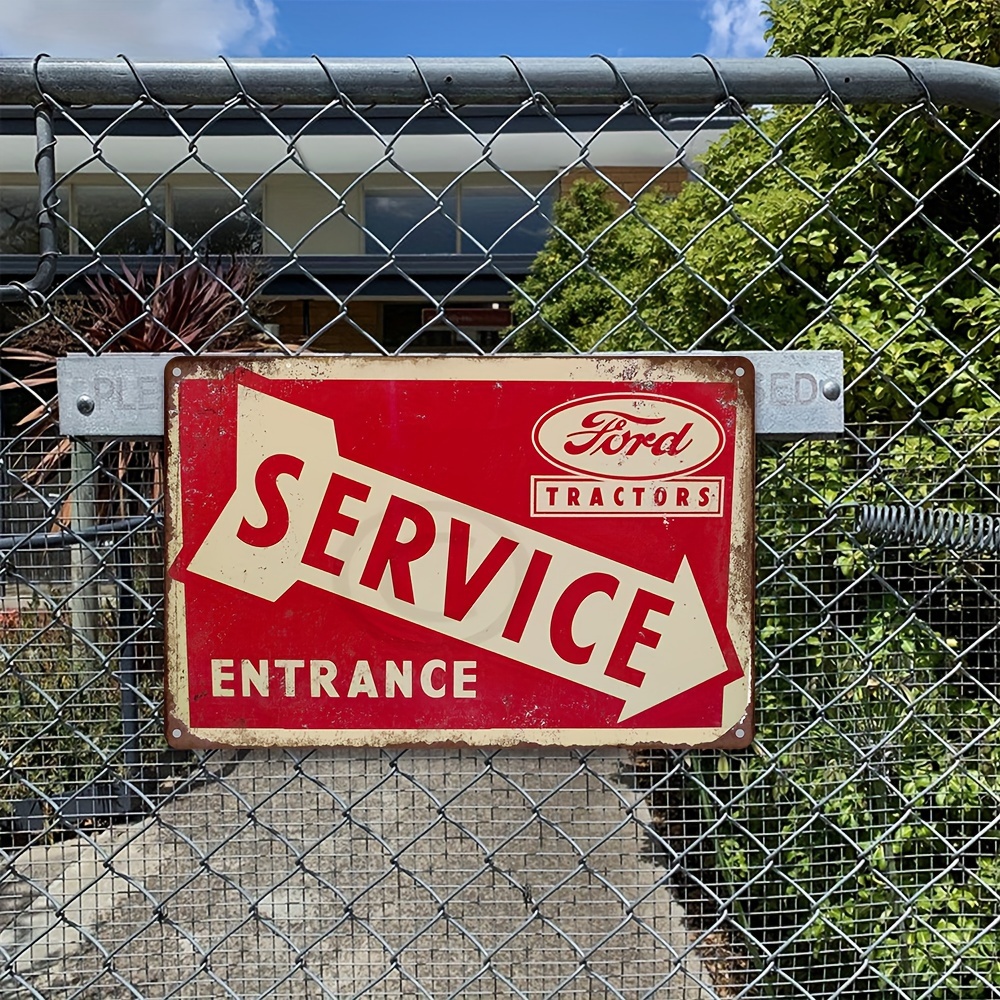 1pc Ford Tractors Service Entrance Sign, Uv-printed Aluminum Wall Art ...