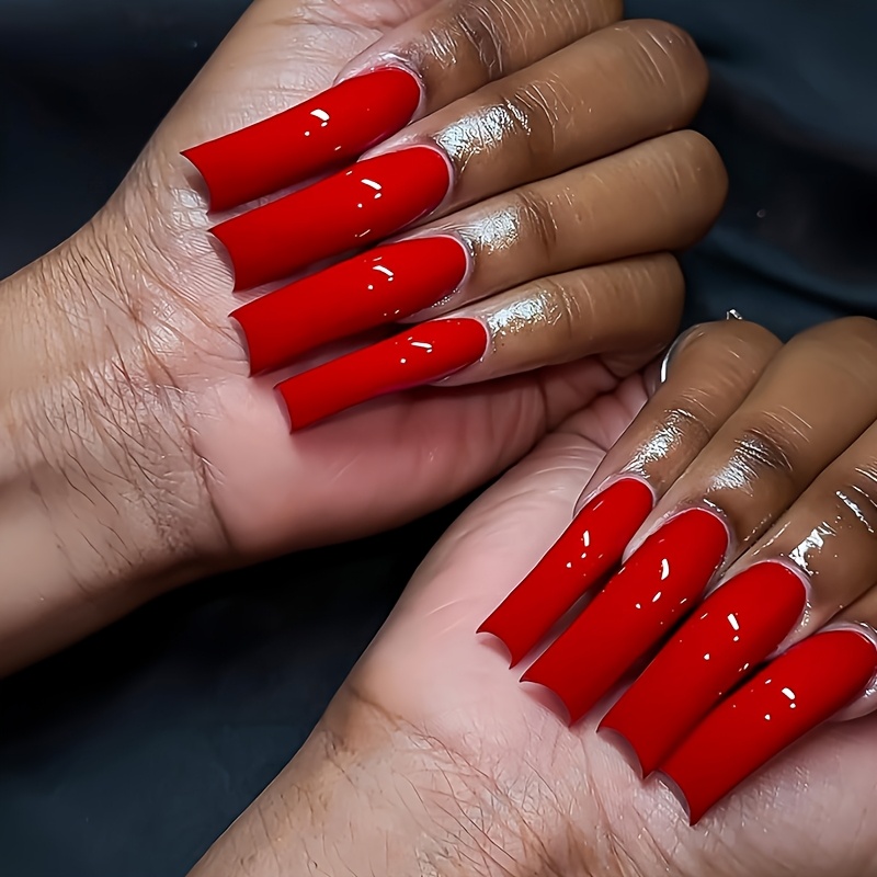 red long nails sold on Temu United States