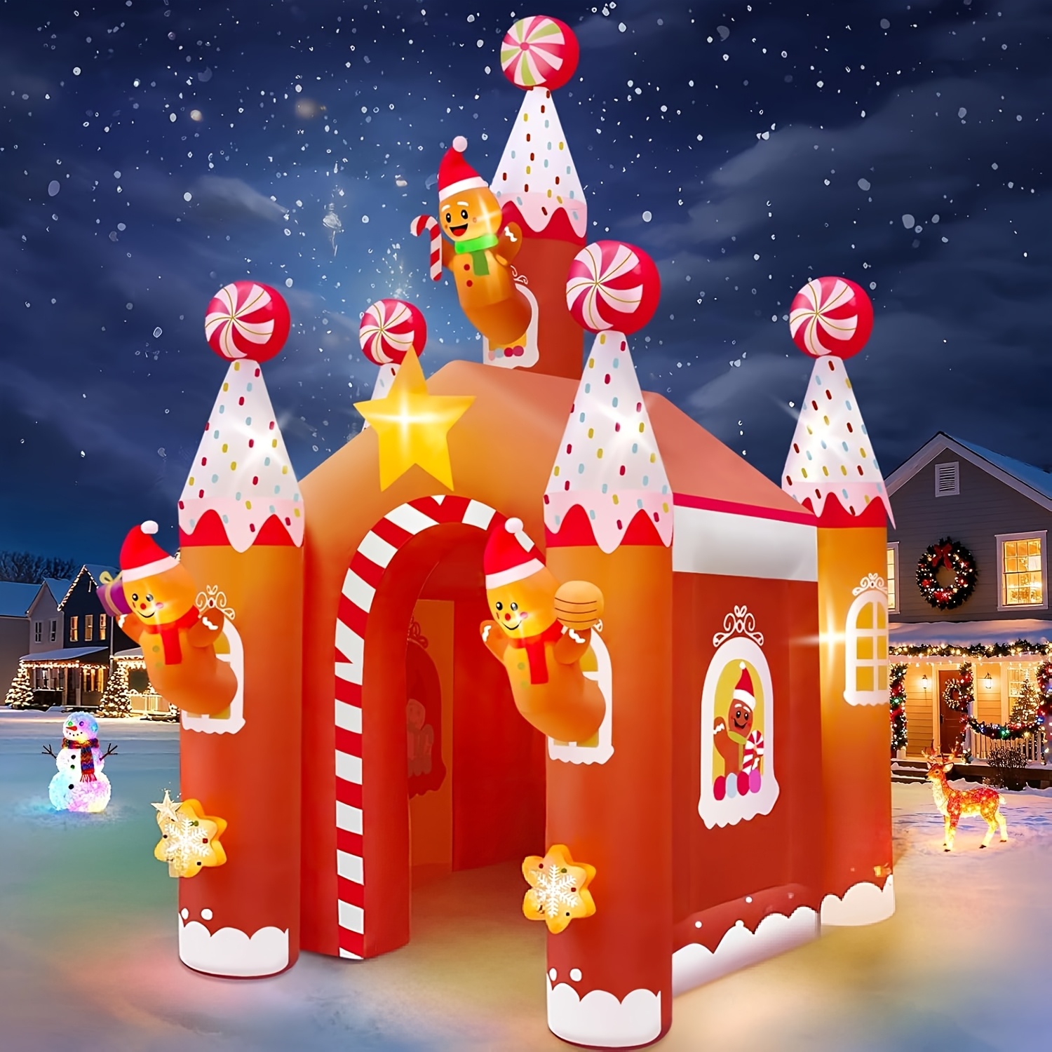 outdoor christmas decorations sold on Temu United States