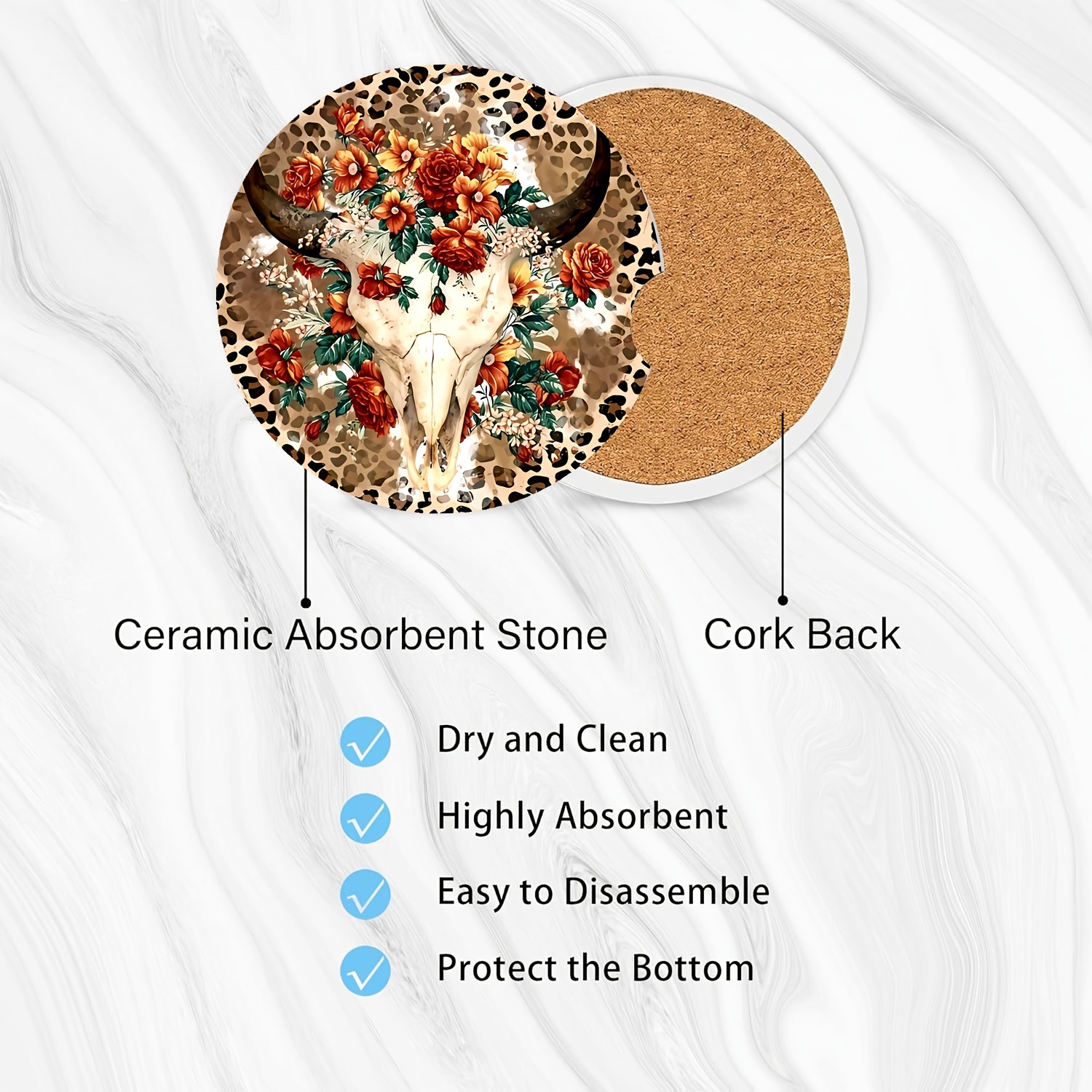 Head Auto Anti Slip Insert Coaster 2.56 Absorbent - Temu Australia