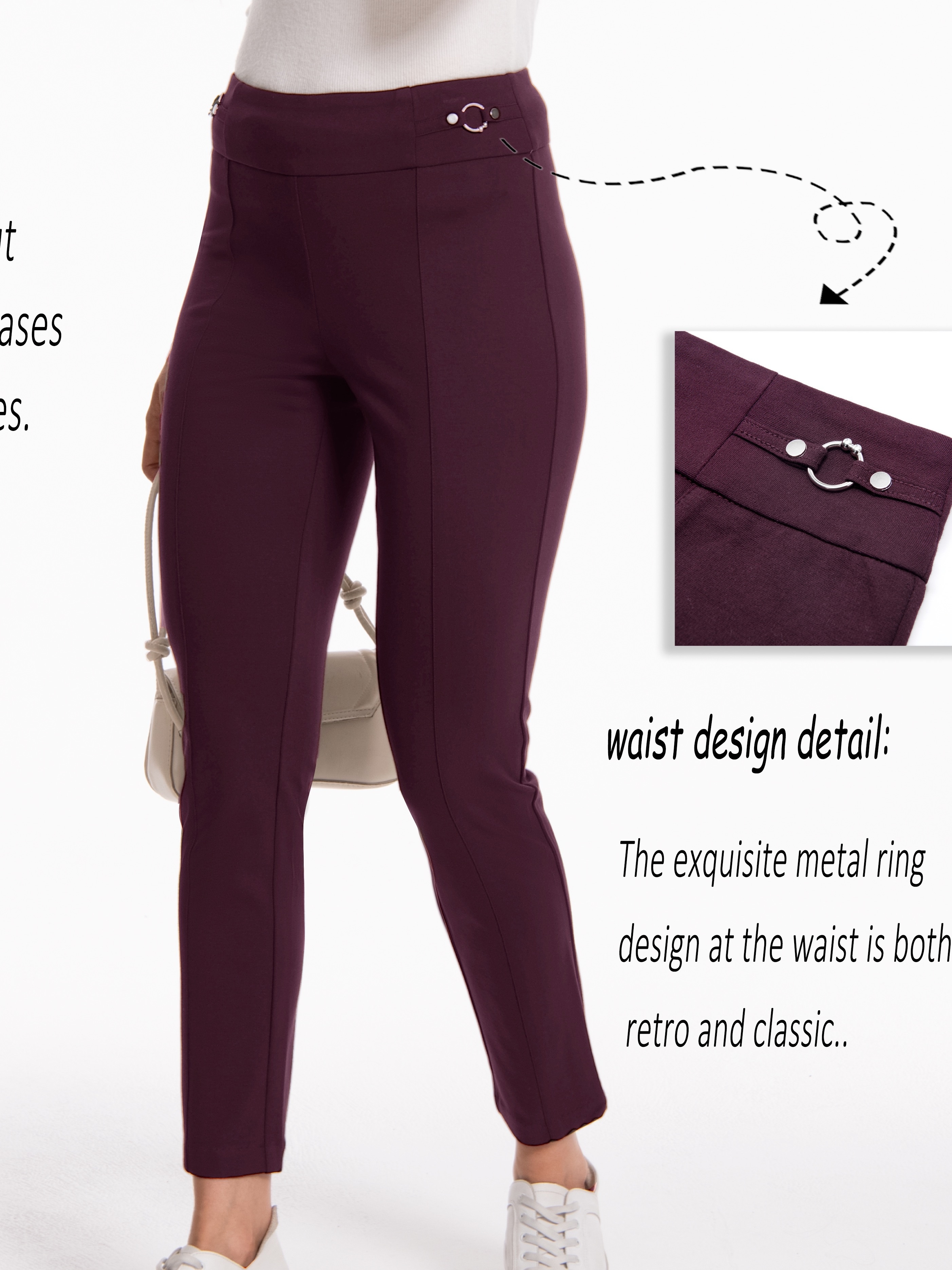 elastic waist pants sold on Temu United States