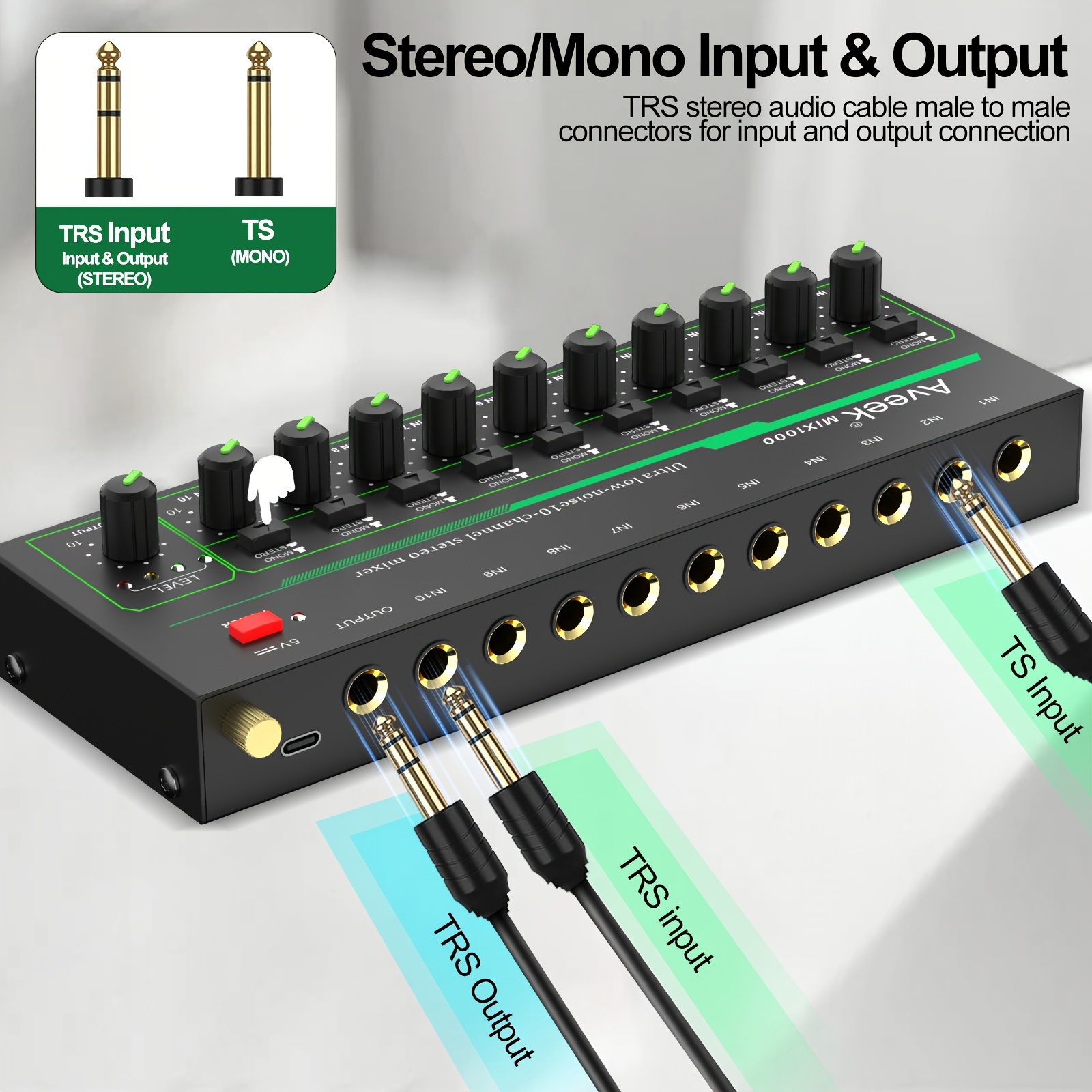audio mixers sold on Temu United States