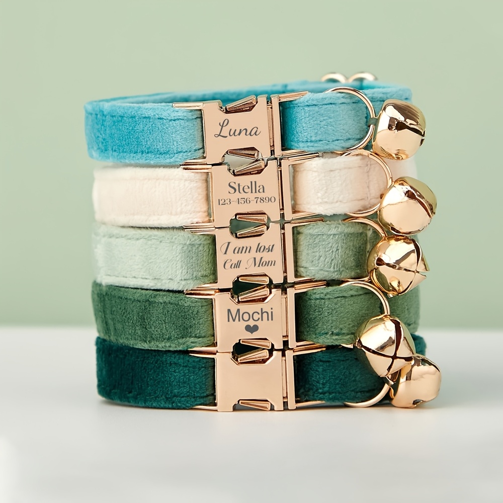 personalized cat collars sold on Temu United States