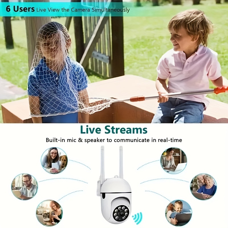 Surveillance Camera Video Wifi Wireless Security Cameras Hd - Temu