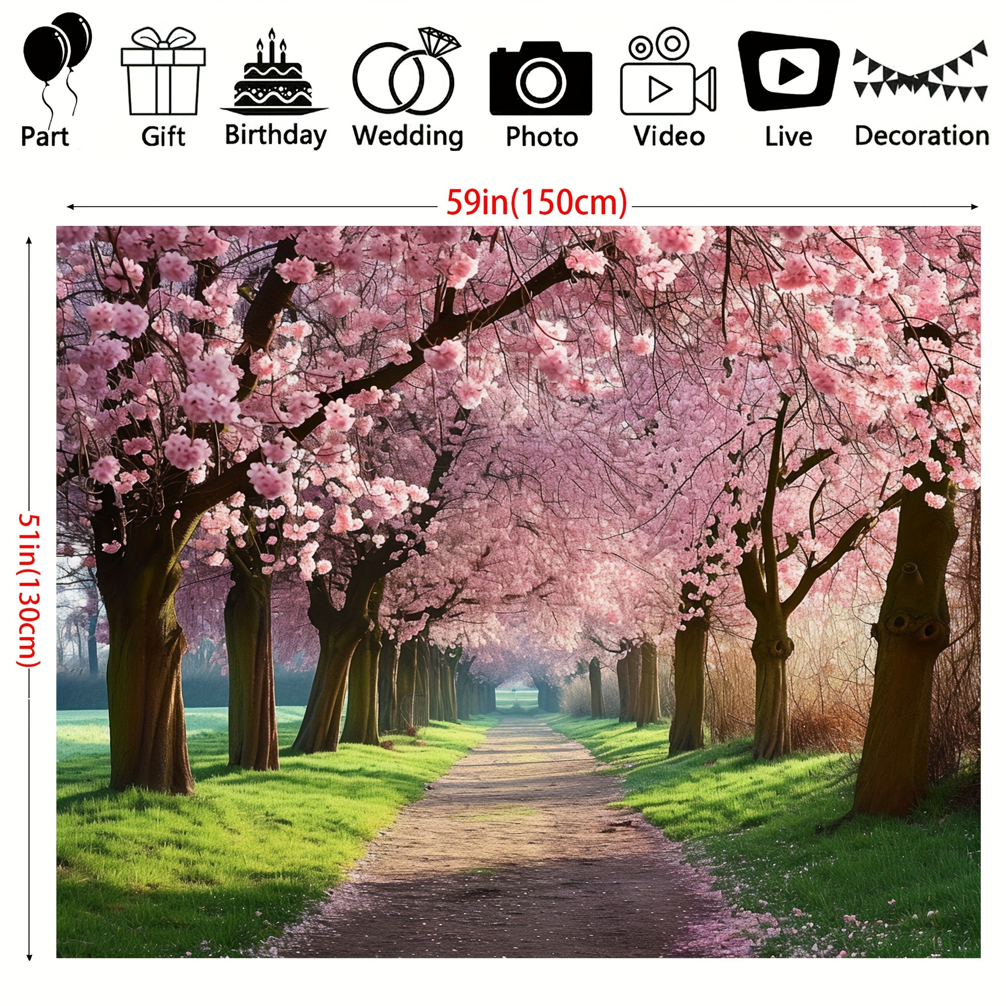 spring cherry trees wedding proposal bridal shower birthday - Temu ...