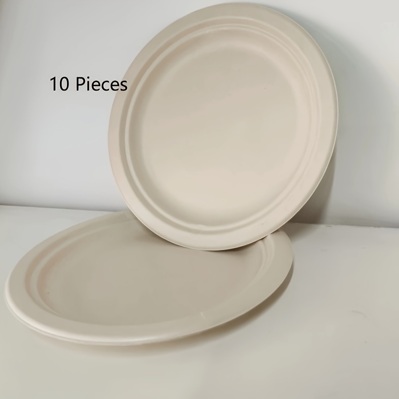 Heavy duty Plates Bagasse Plates Made Sugarcane Fibers Bbq - Temu New ...