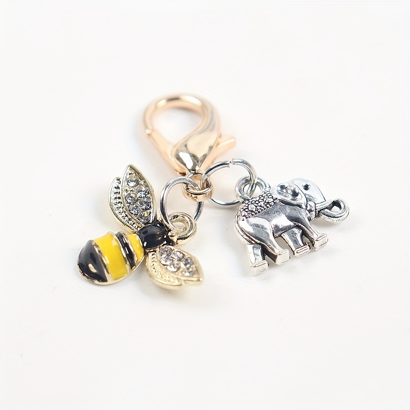 1pc cute bee and elephant keychain for men inspirational gift for for ...