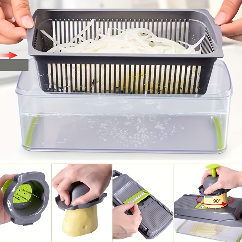 14in1 Vegetable Chopper Multifunctional Fruit Slicer Manual - Temu