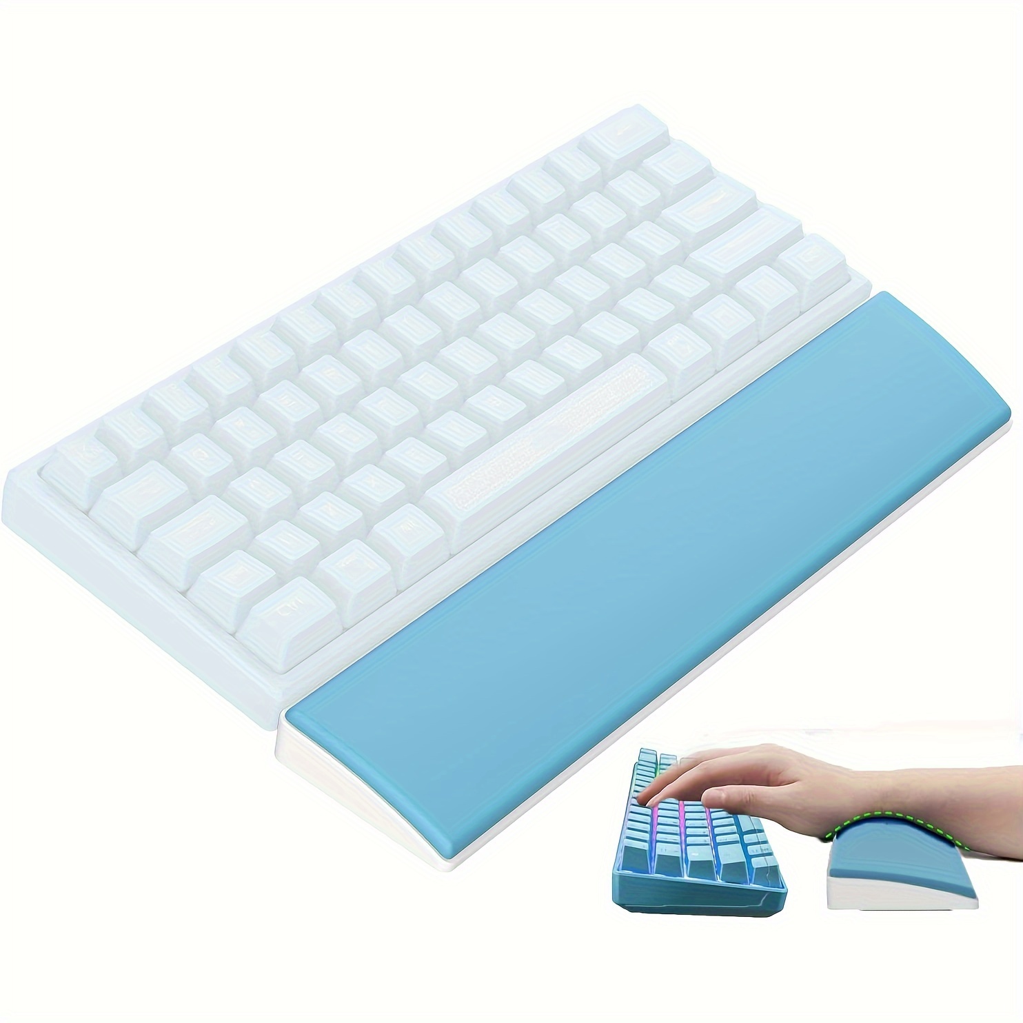 Keyboard Wrist Rest Ergonomic Memory Foam Pu - Temu