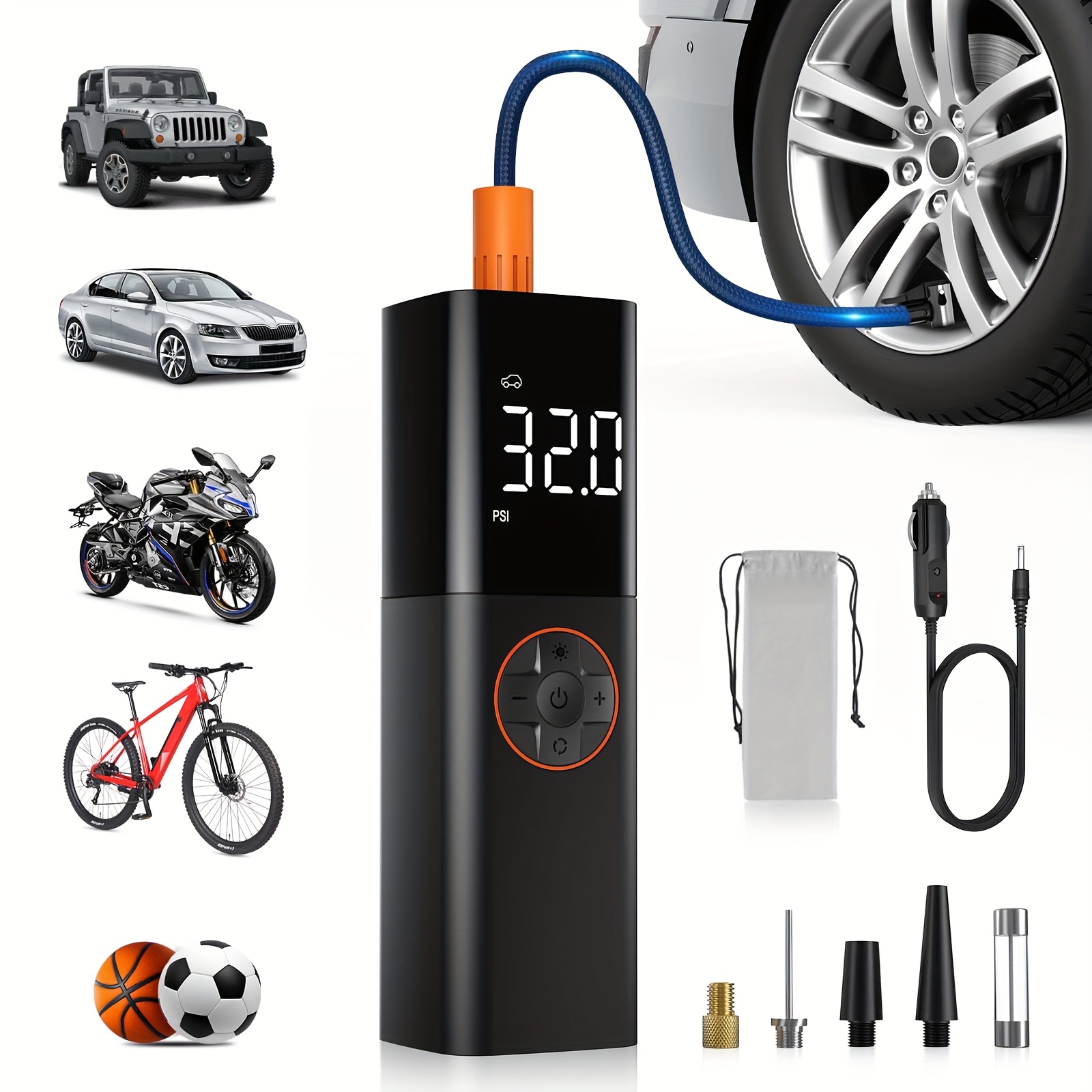 digital tire inflator sold on Temu United States