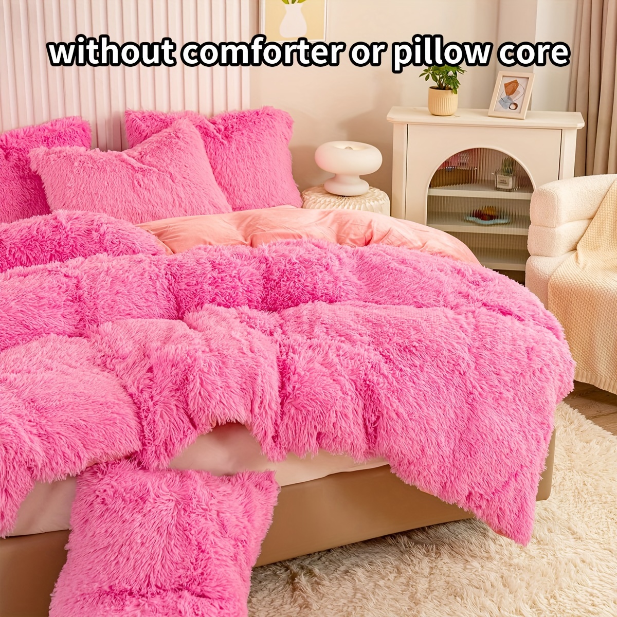Light pink comforter queen store
