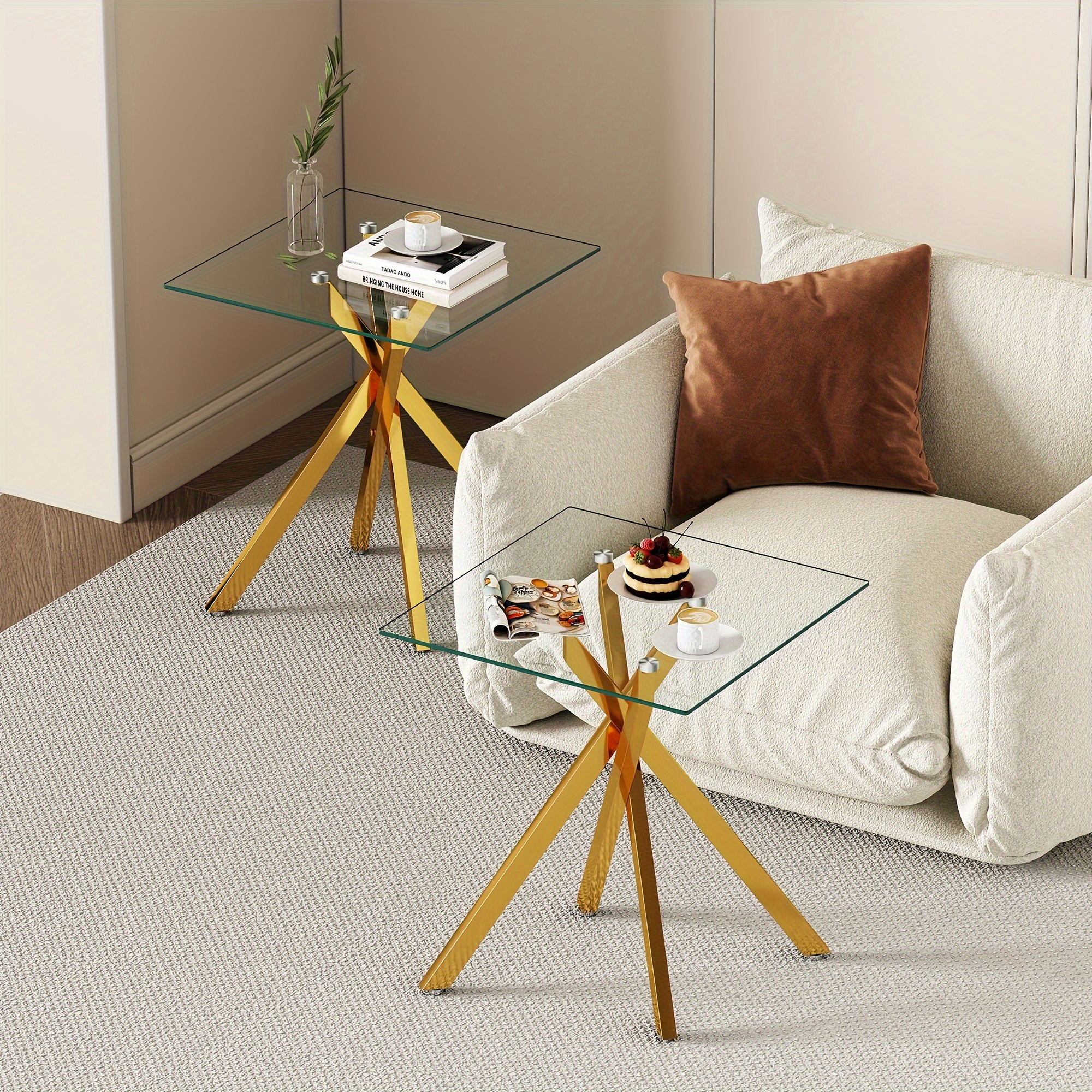2pcs living room bedroom couch sofa side table end table store