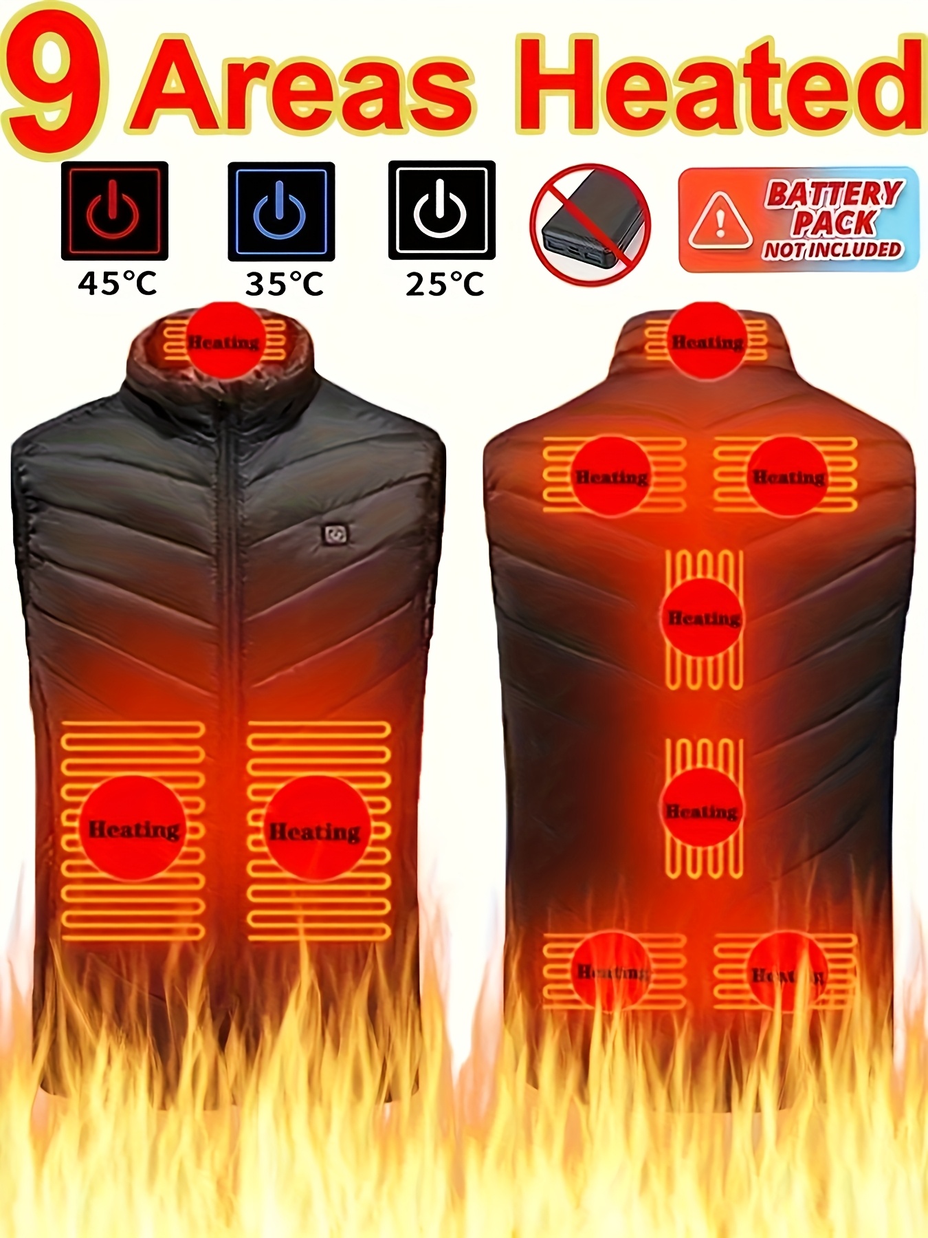 heated vest sold on Temu United States